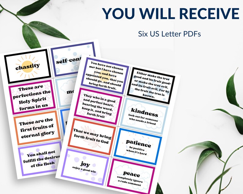 Catholic Fruits of the Spirit, Lunchbox Notes for Teens Kids Boys Girls ...