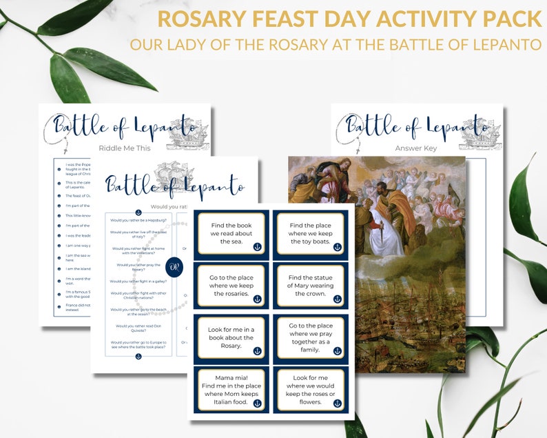 Our Lady of the Rosary Icon Lepanto Feast Day Catholic Learning ...