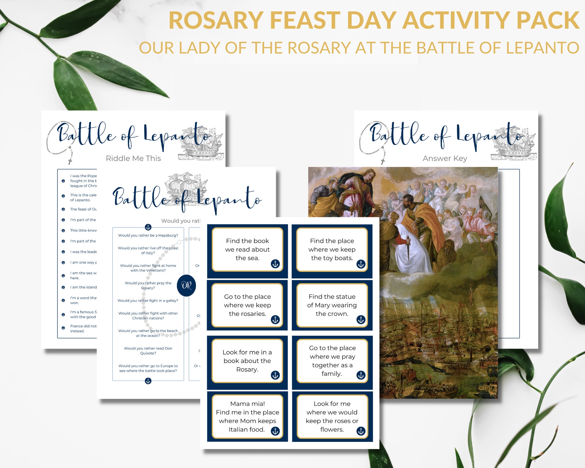 Our Lady of the Rosary Icon Lepanto Feast Day Catholic Learning ...