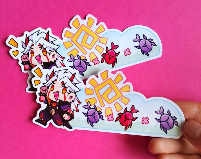 Itto With Onikabuto Genshin Impact LONG Vinyl Sticker - Etsy