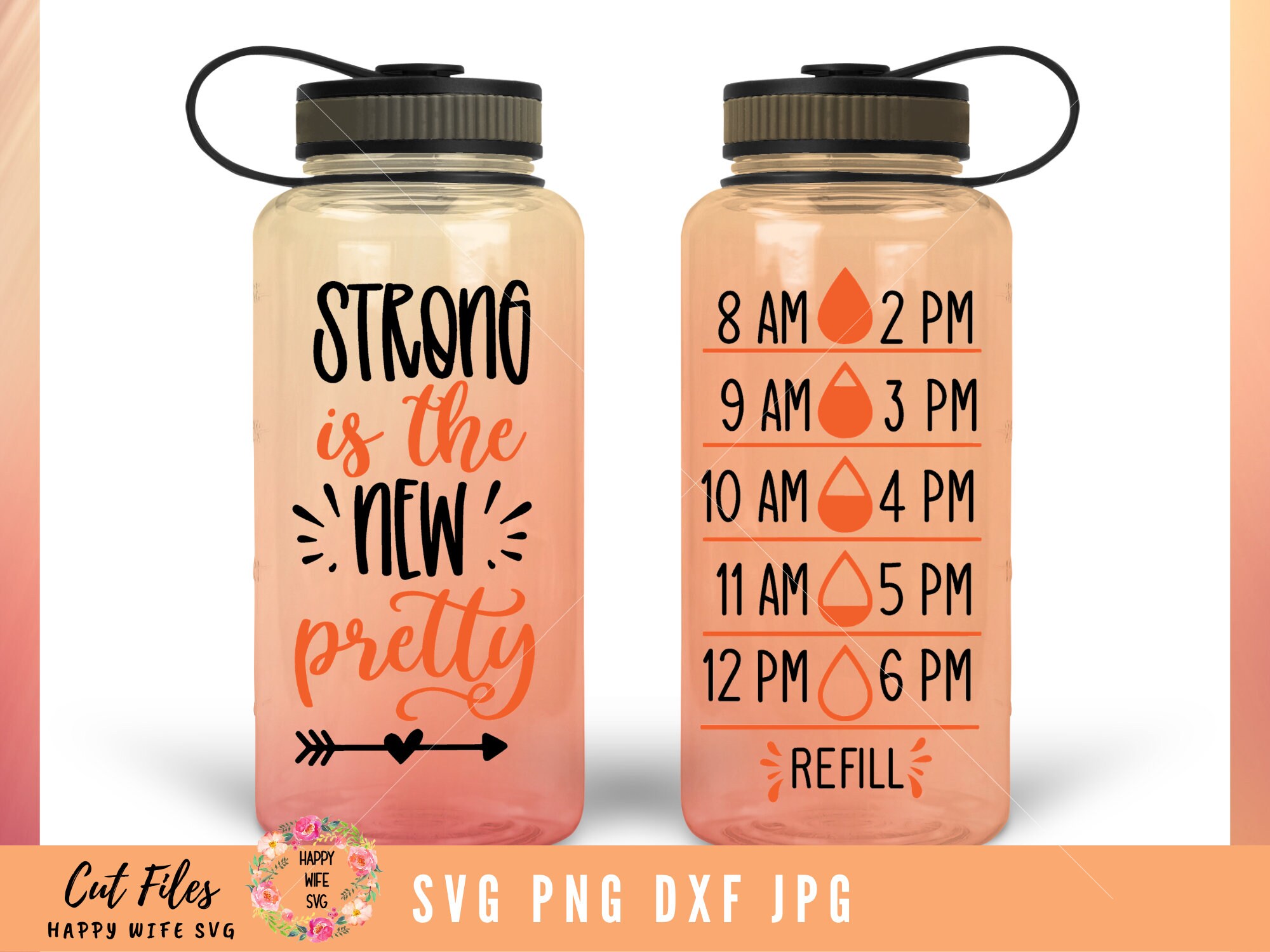 Water Tracker Bundle Water Tracker SVG Water Bottle Svg Dxf | Etsy