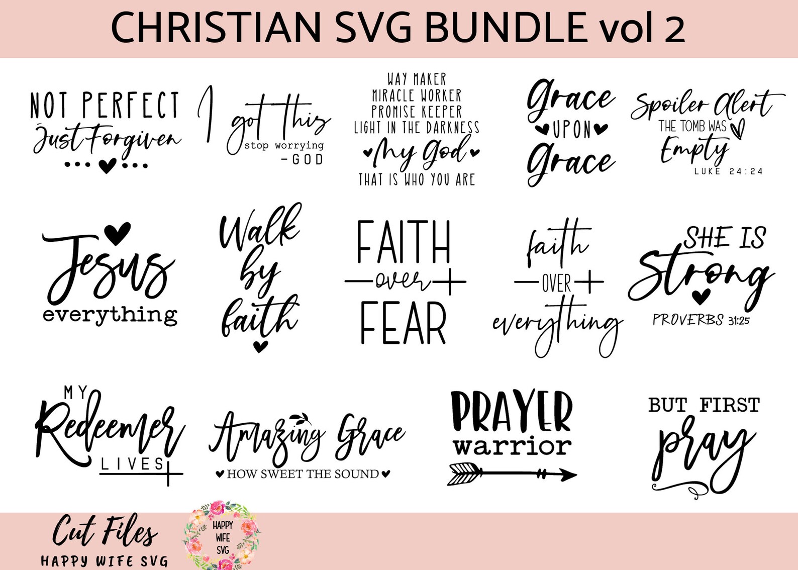 Christian Bundle Bible Verse Bundle Bible Verse Svg Dxf | Etsy