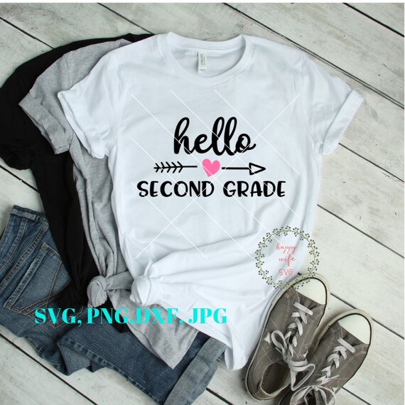 Hola segundo grado SVG Segundo grado SVG Volver a la escuela | Etsy