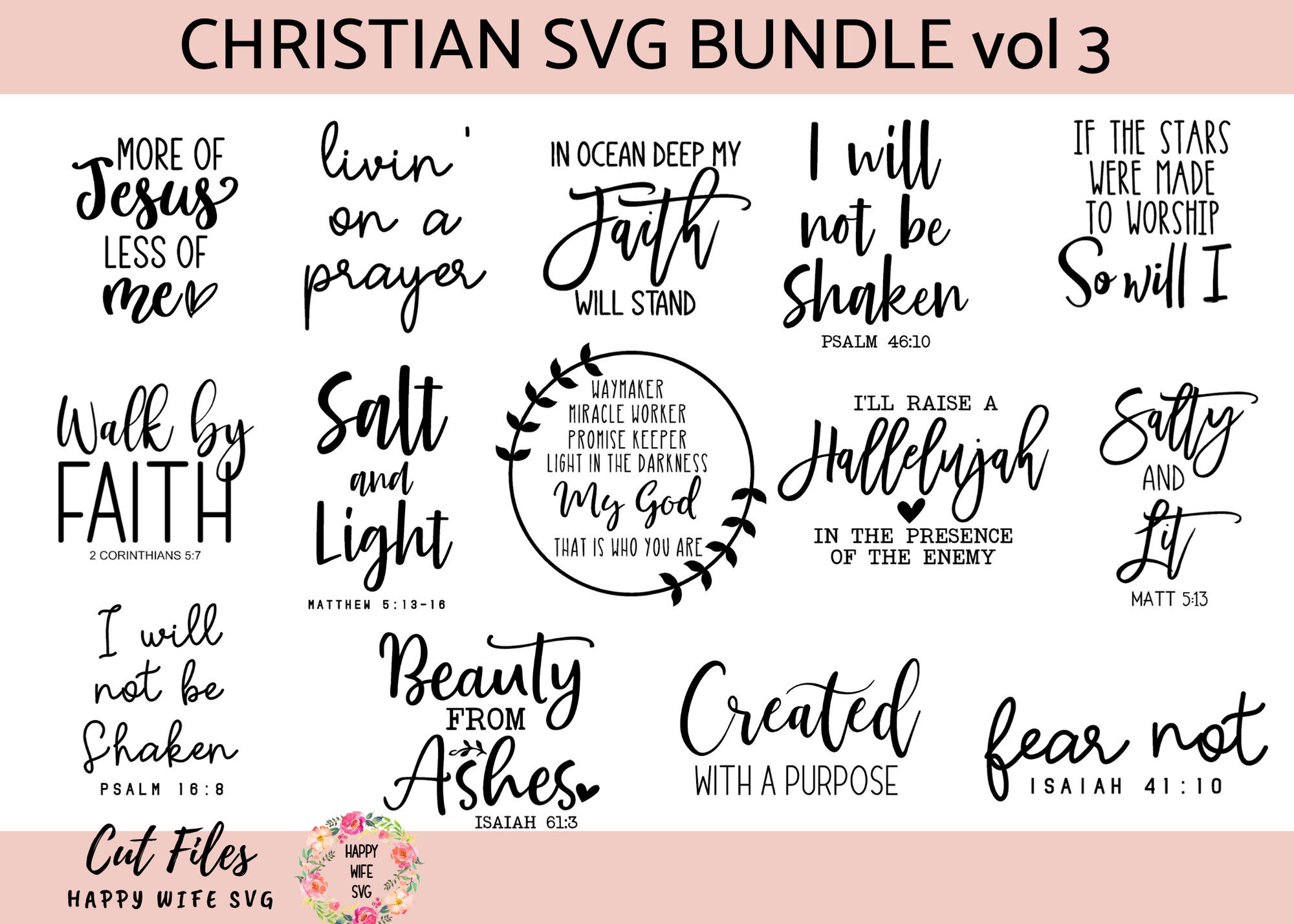 Christian Bundle Bible Verse Bundle Bible Verse Svg Dxf - Etsy Canada