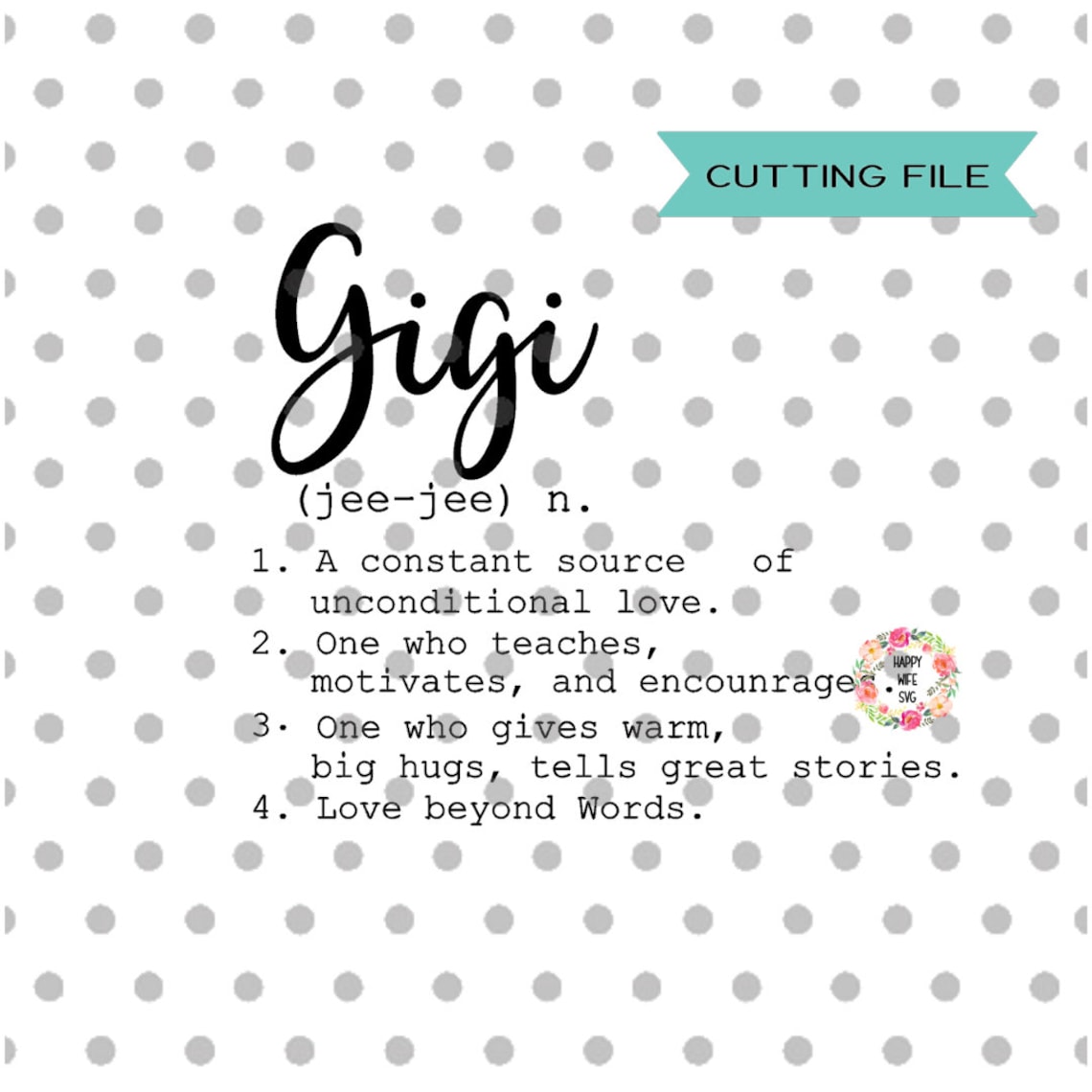 Grandma Svg Gigi Meaning Svg Gigi Svg Grandma Definition Etsy