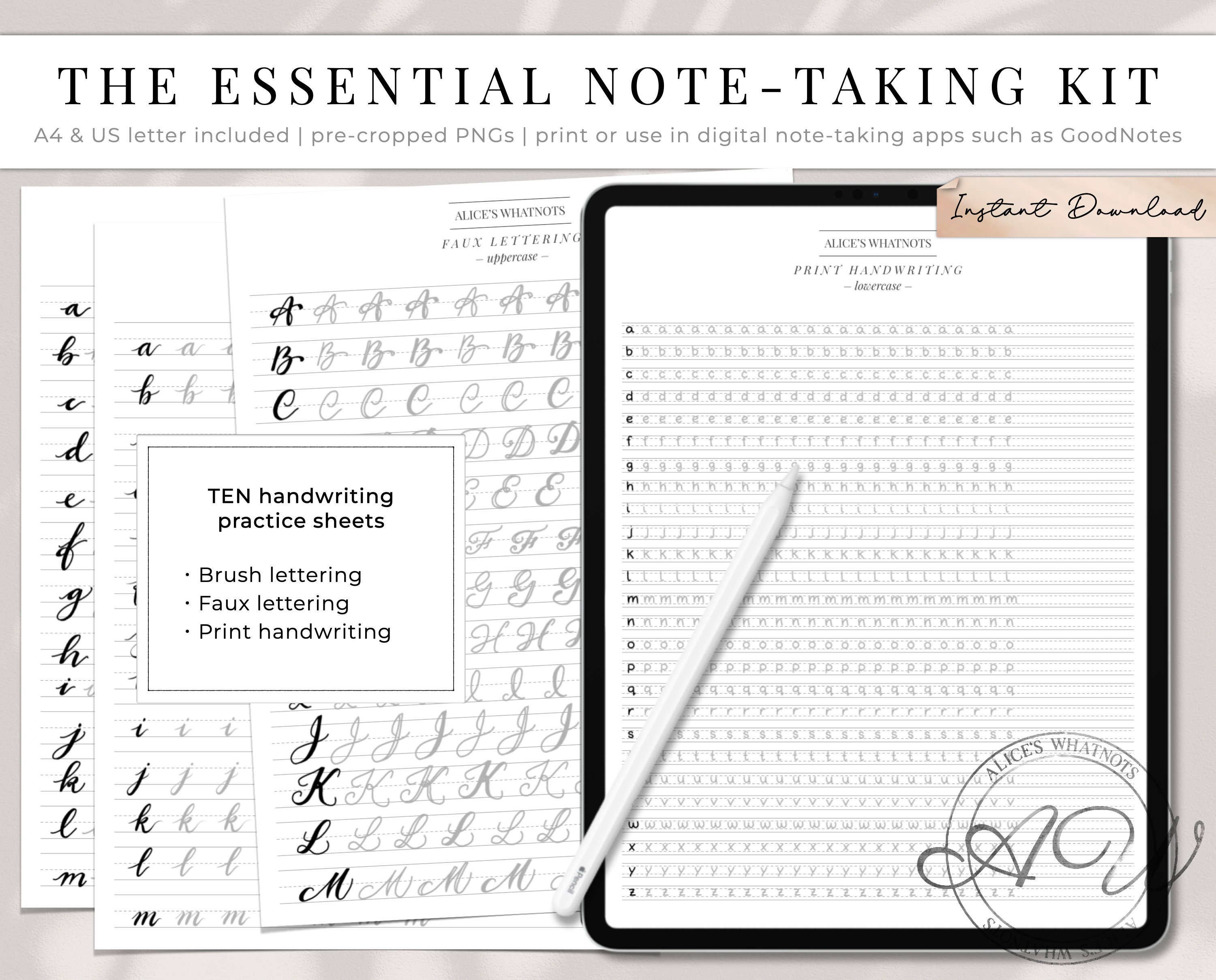 The Essential Note-taking Kit Study Note Taking Template - Etsy UK
