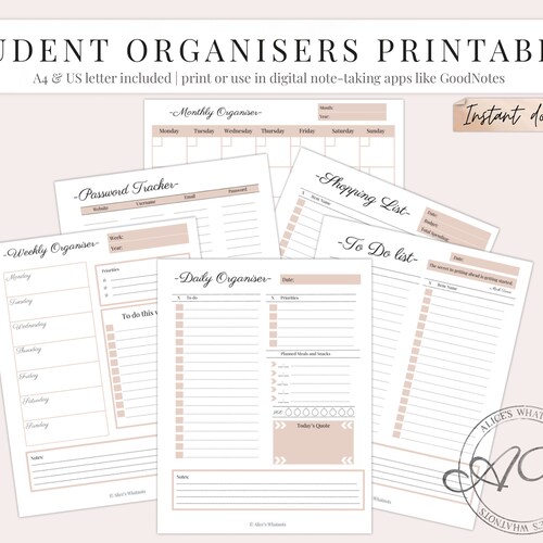 Student Project Planner Printable Template School Project | Etsy