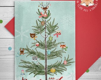 Christmas tree card | Etsy