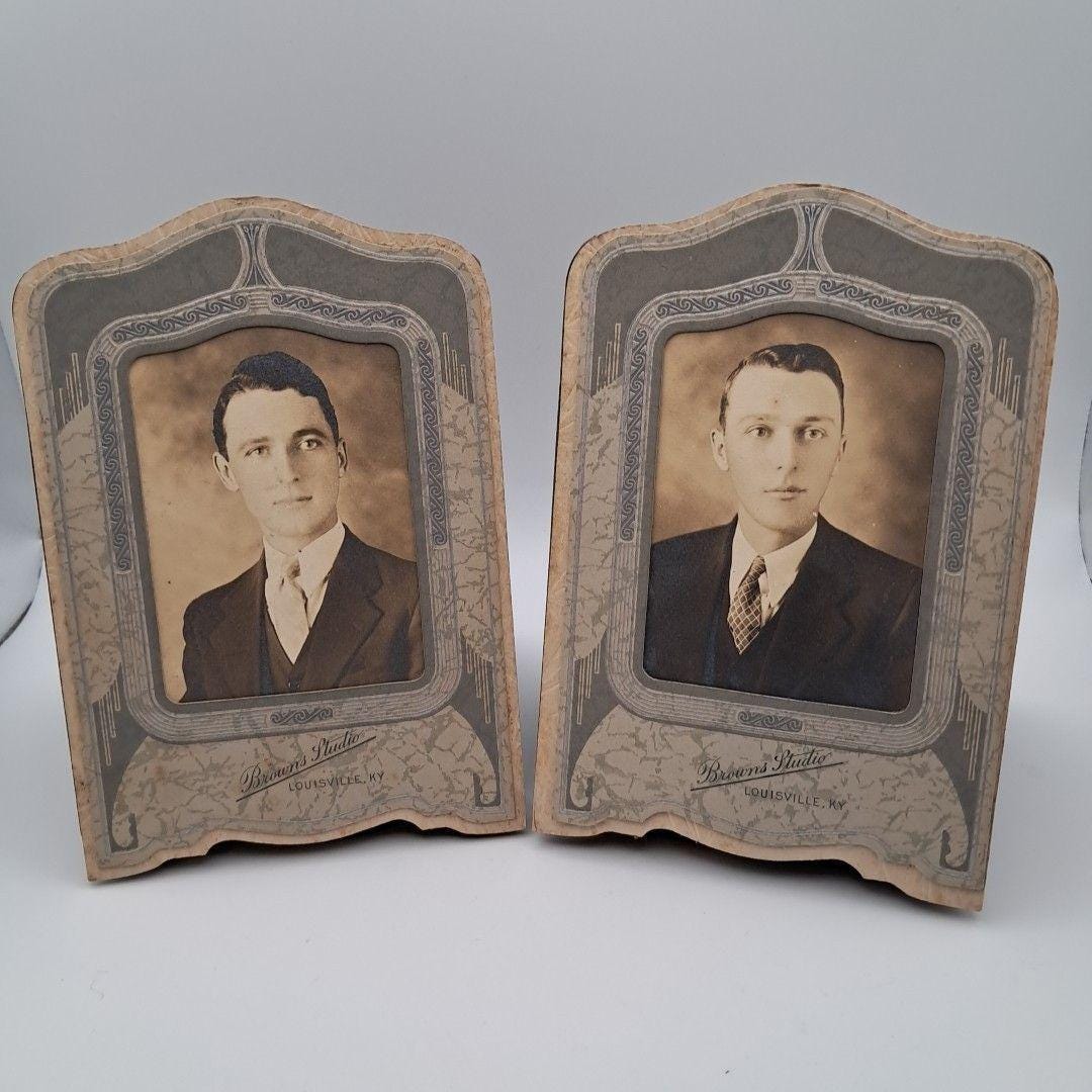 Art Deco Paper Cabinet Portraits Dapper Gentleman 1920s-30s Louisville ...