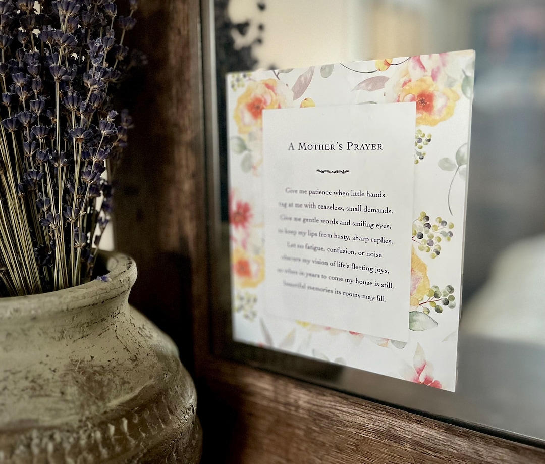 A Mother's Prayer Mirror Cling | Mother's Day Gift | Window Cling ...