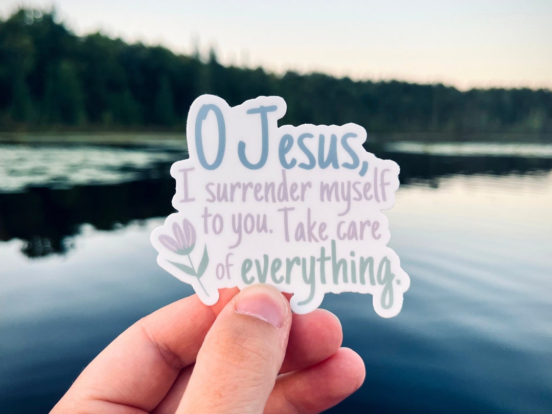 Surrender Novena Sticker | Catholic Sticker | Catholic Gift | Godparent ...