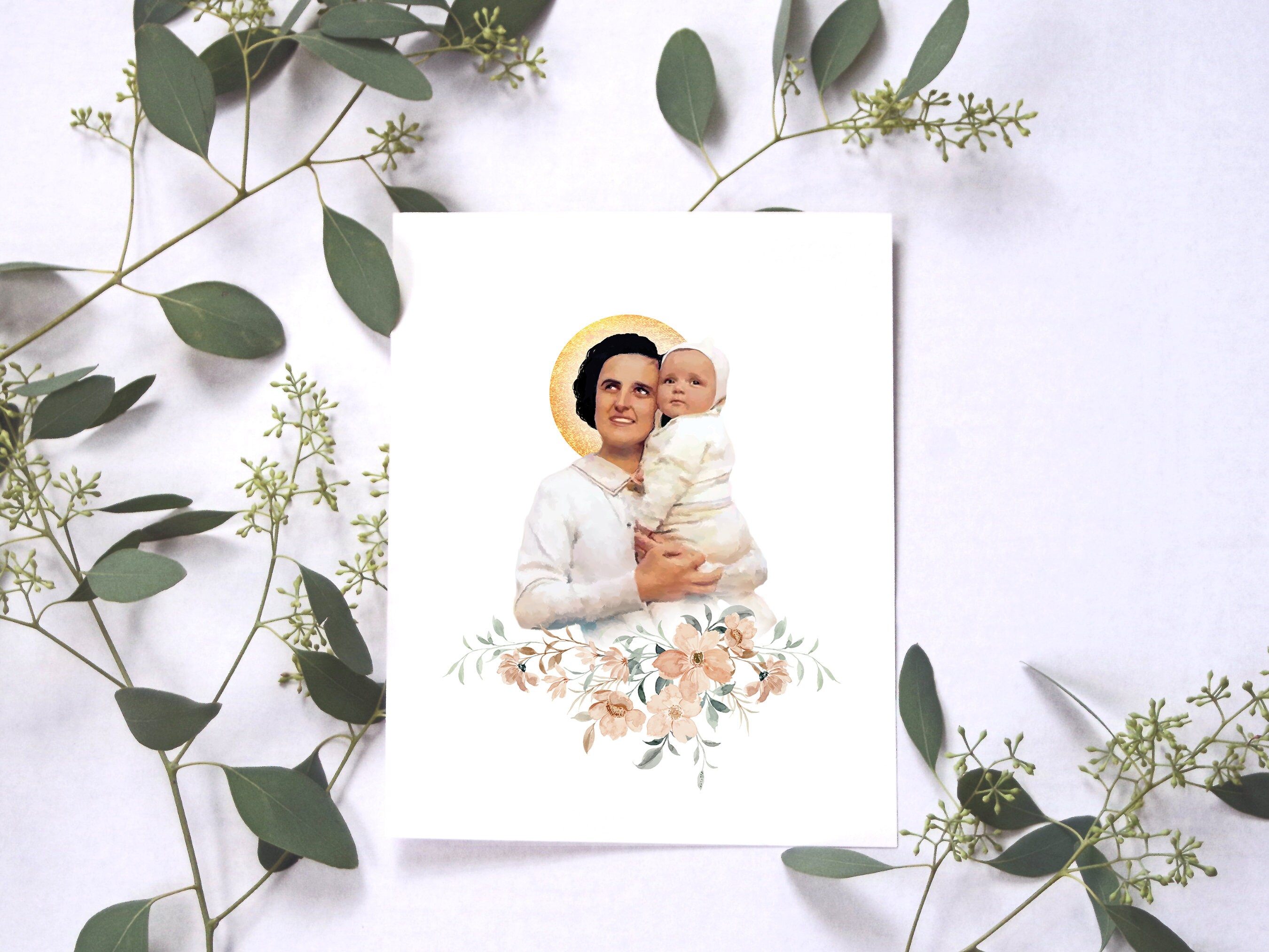 St. Gianna Molla Print Catholic Artwork St. Gianna - Etsy