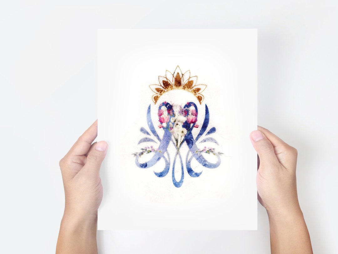 Virgin Mary Monogram Print | Catholic Artwork | Virgin Mary | Auspices ...