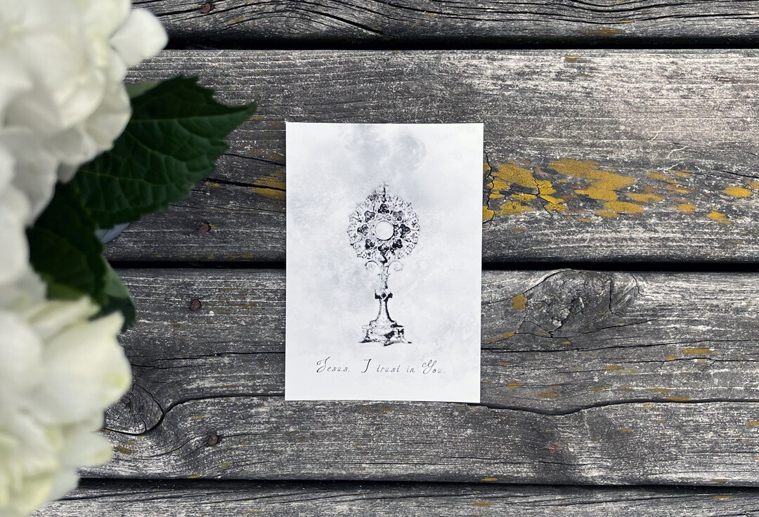 Holy Eucharist Print | Monstrance | Divine Mercy | Catholic | Catholic ...