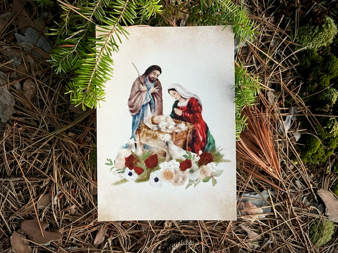 Nativity Print | Catholic Artwork | Catholic Christmas | Nativity Scene ...