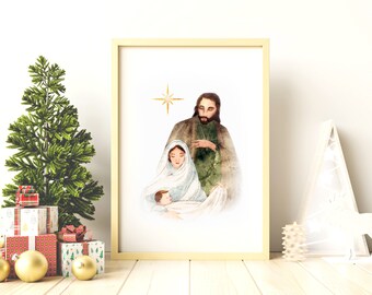 Holy Family Print - Etsy