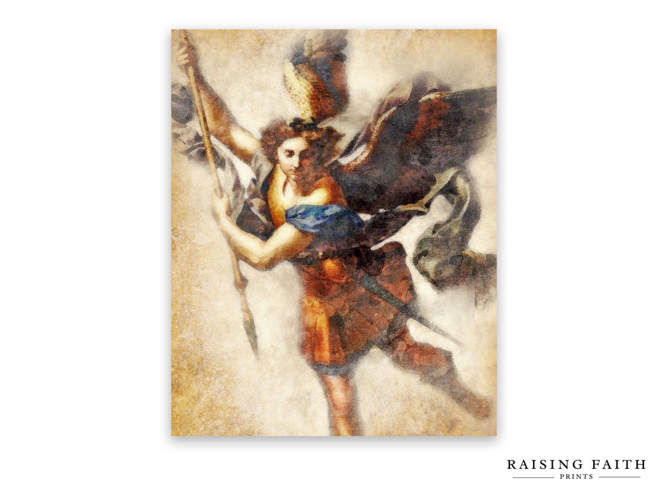 St. Michael the Archangel Print Catholic Artwork St. - Etsy