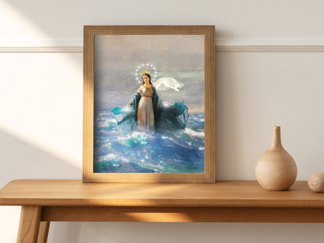 Stella Maris Print | Catholic Artwork | Virgin Mary | Star of the Sea ...