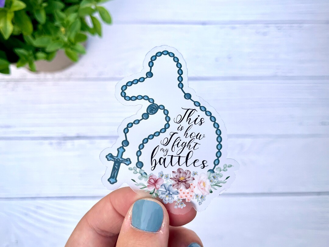 Rosary Sticker | Catholic Sticker | Catholic Gift | Godparent Gift ...