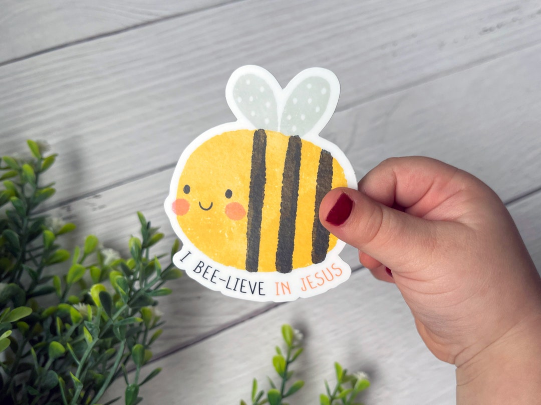 I Bee-lieve in Jesus Sticker | Catholic Sticker | Catholic Gift ...