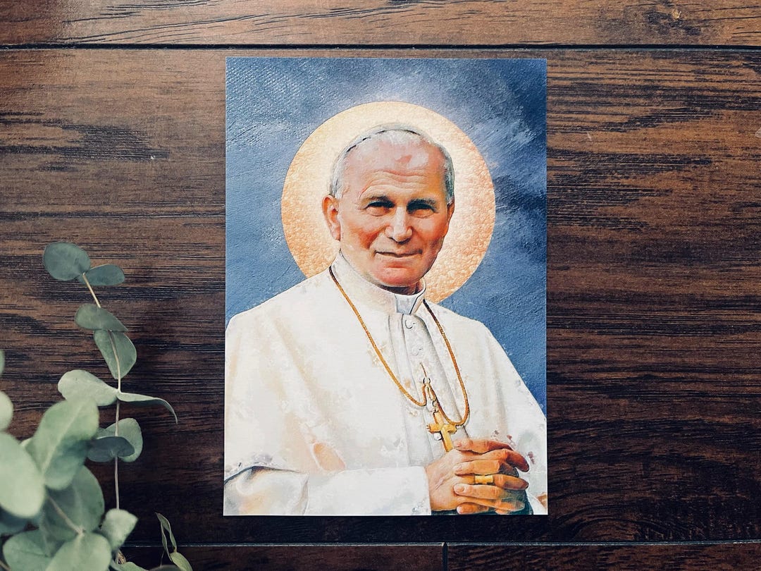 St. John Paul II Print | Catholic Artwork | SJPII | Catholic Gift ...