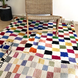 COLORFUL MOROCCAN RUG 9x10 , Colorful Morrocan Rug ,area Rugs for ...