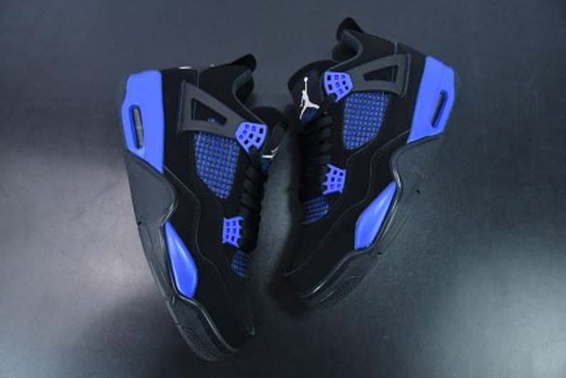 Air Jordan 4 Retro Blue Thunder - Etsy
