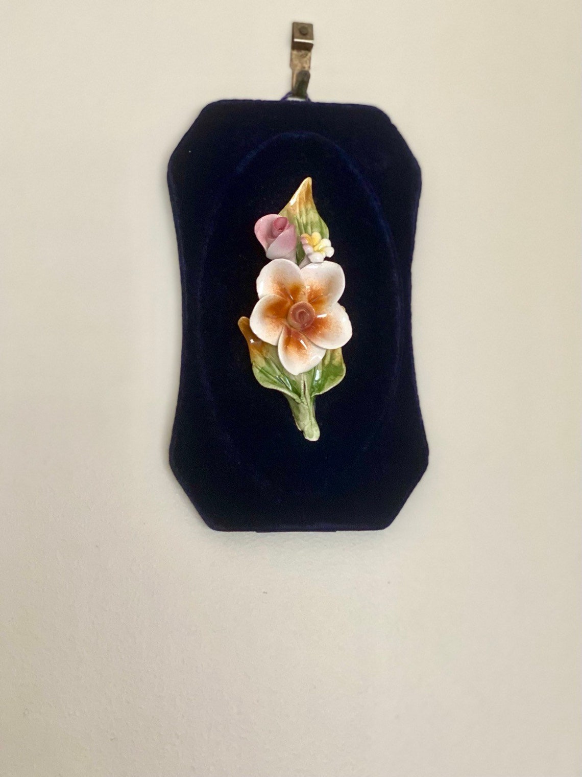 Vintage Velvet Retro Wall Trestle Decor Dark Royal Blue Velvet - Etsy
