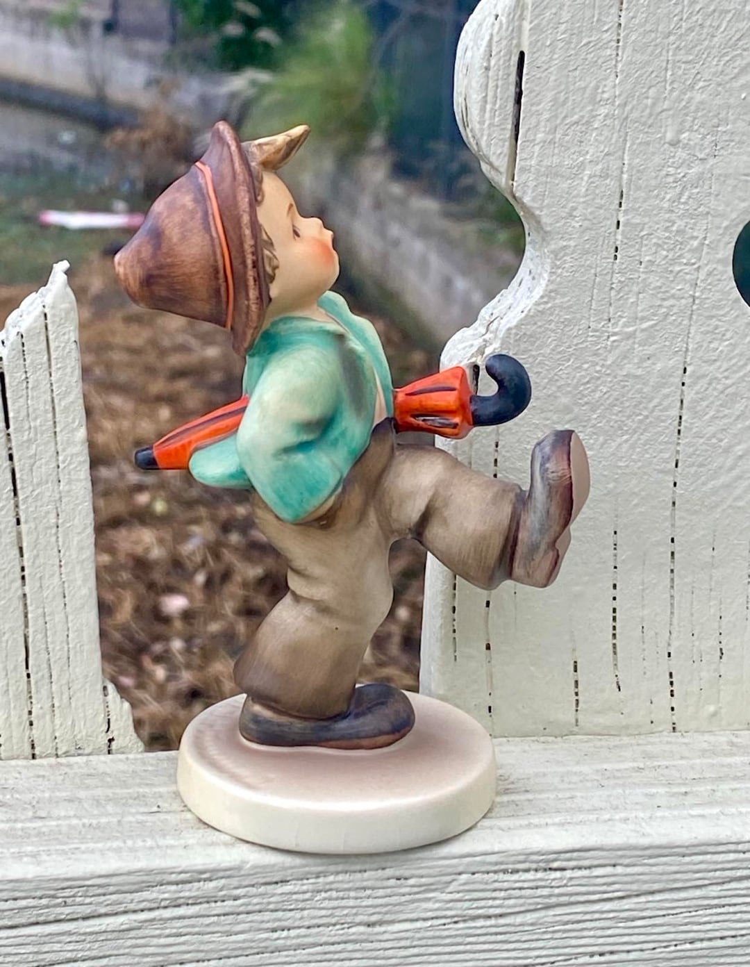 Vintage Hummel Goebel Boy With Umbrella Strolling-happy Traveller ...
