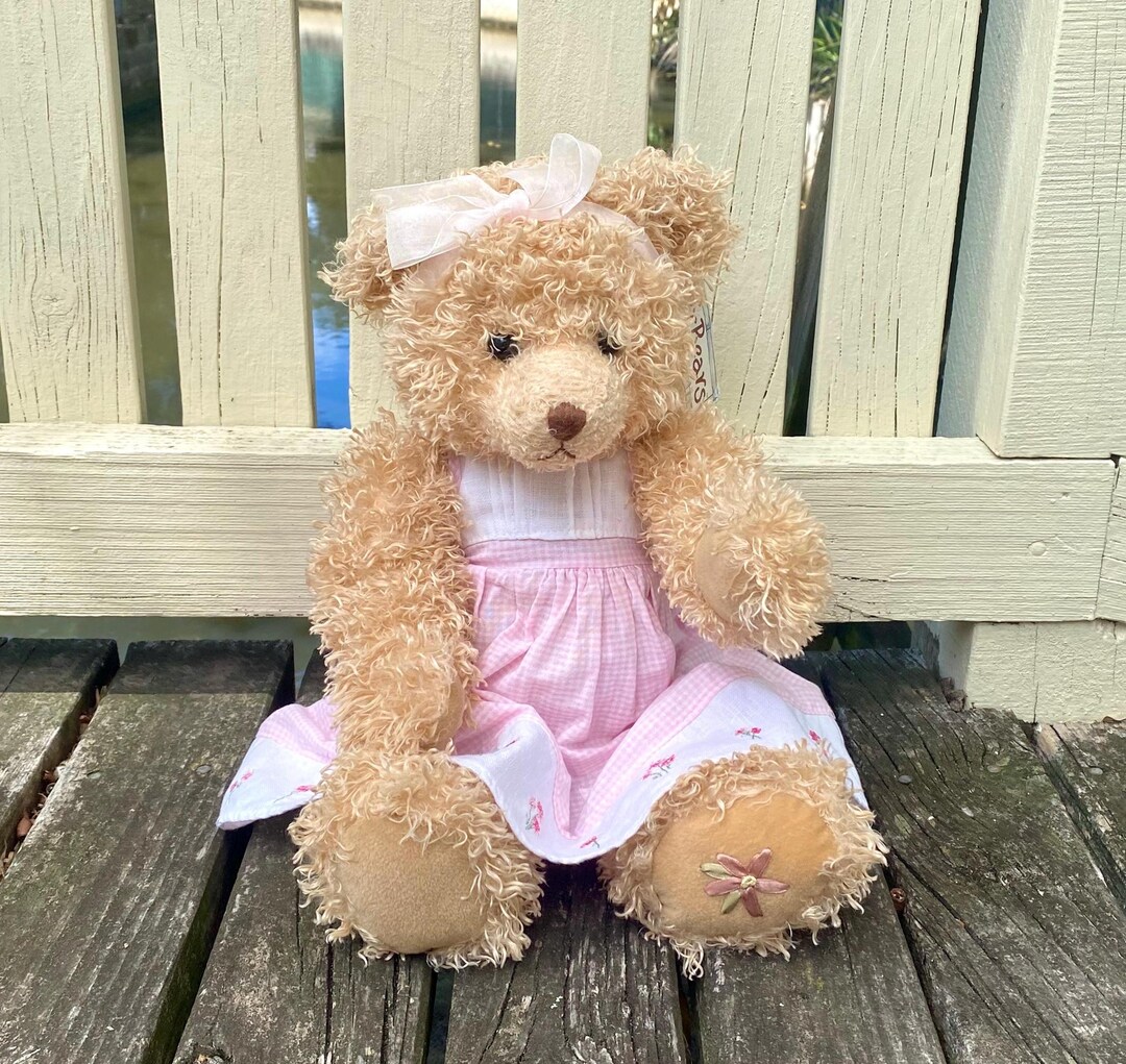 Vintage Rare Settler Bears “tessa” Bear Toy in Original Pink Bow and ...