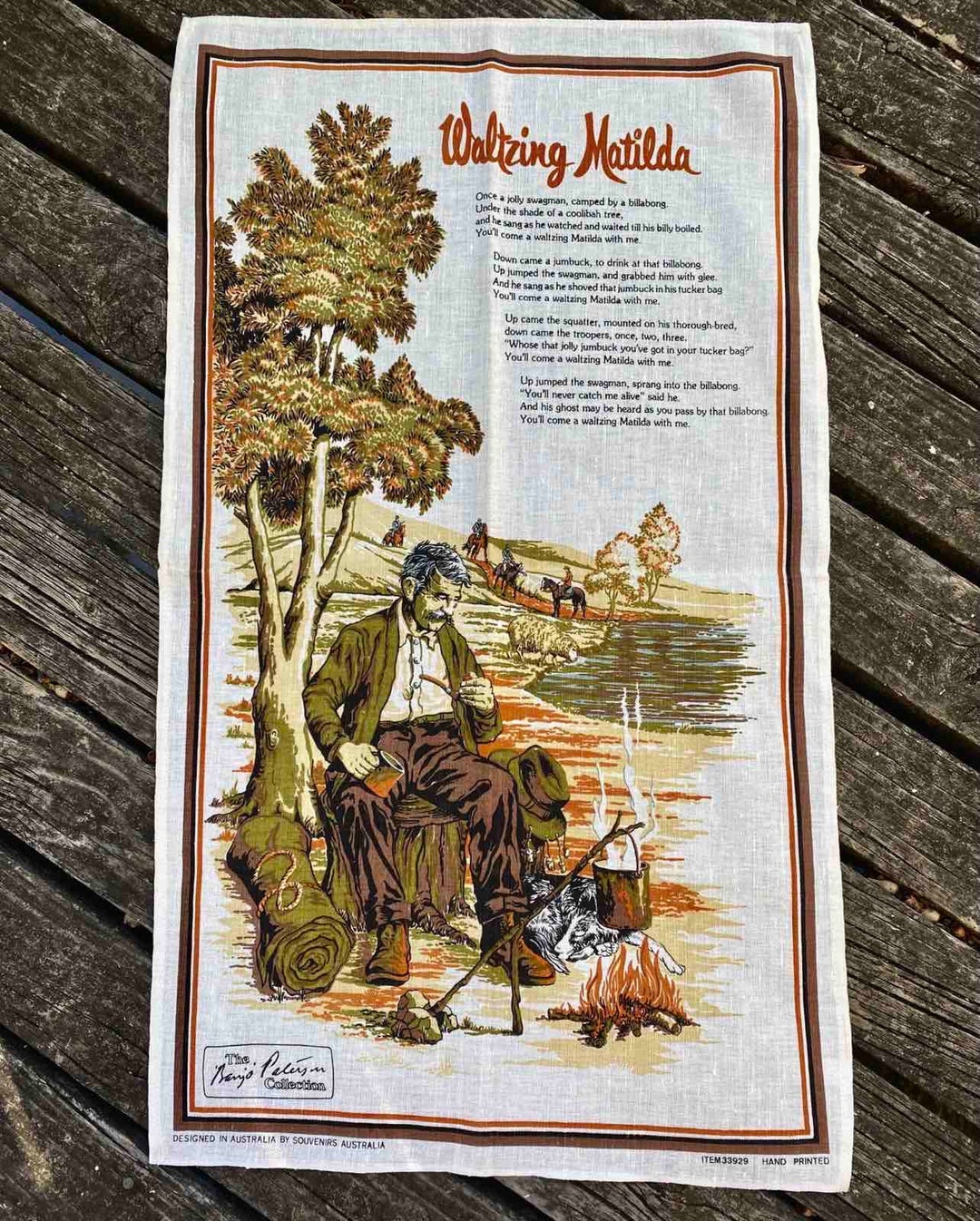 Vintage the Banjo Paterson Collection Australian Souvenir Linen and ...