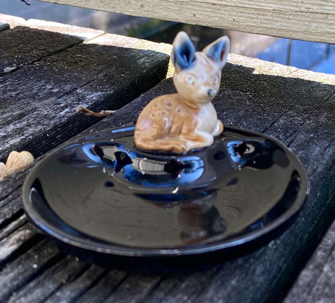Vintage Collectible Irish WADE Pottery Fox Pin Jewellery Dish - Etsy