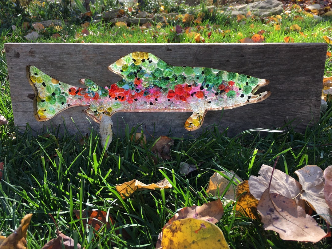 Summer is Here Time to Hit the Streams One of a Kind Rustic RAINBOW ...