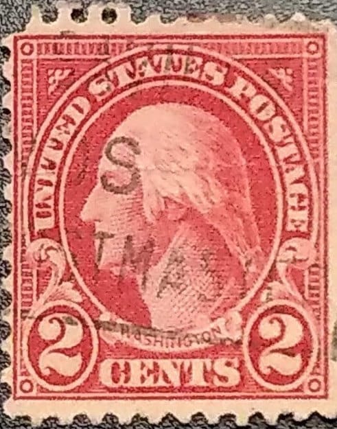 Rare George Washington Red 2 Cent Postage Stamp | Etsy