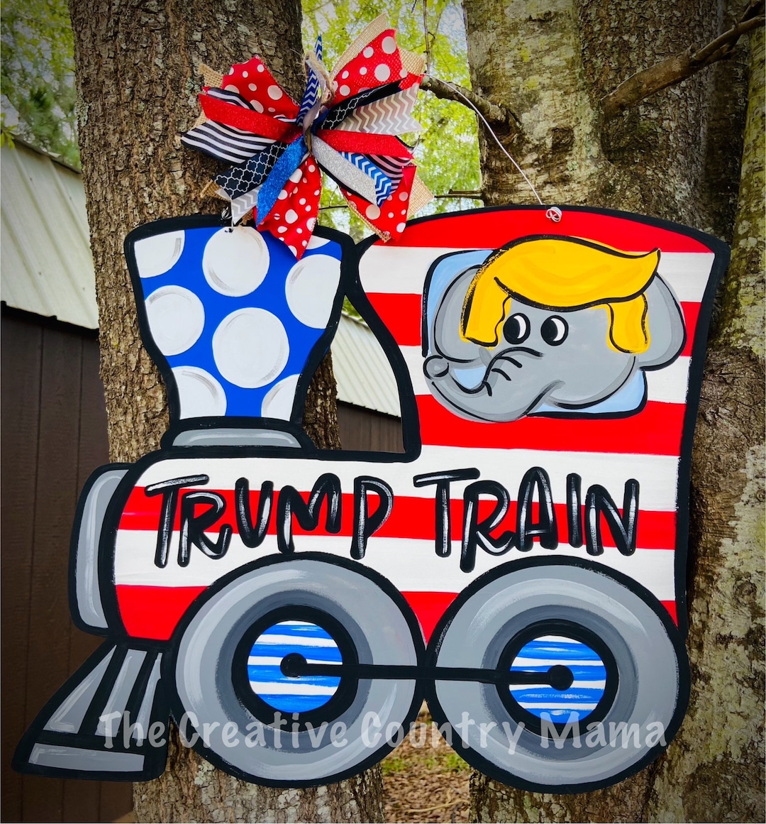 TRUMP Door Hanger, Patriotic Door Hanger, Republican Door Hanger, USA ...