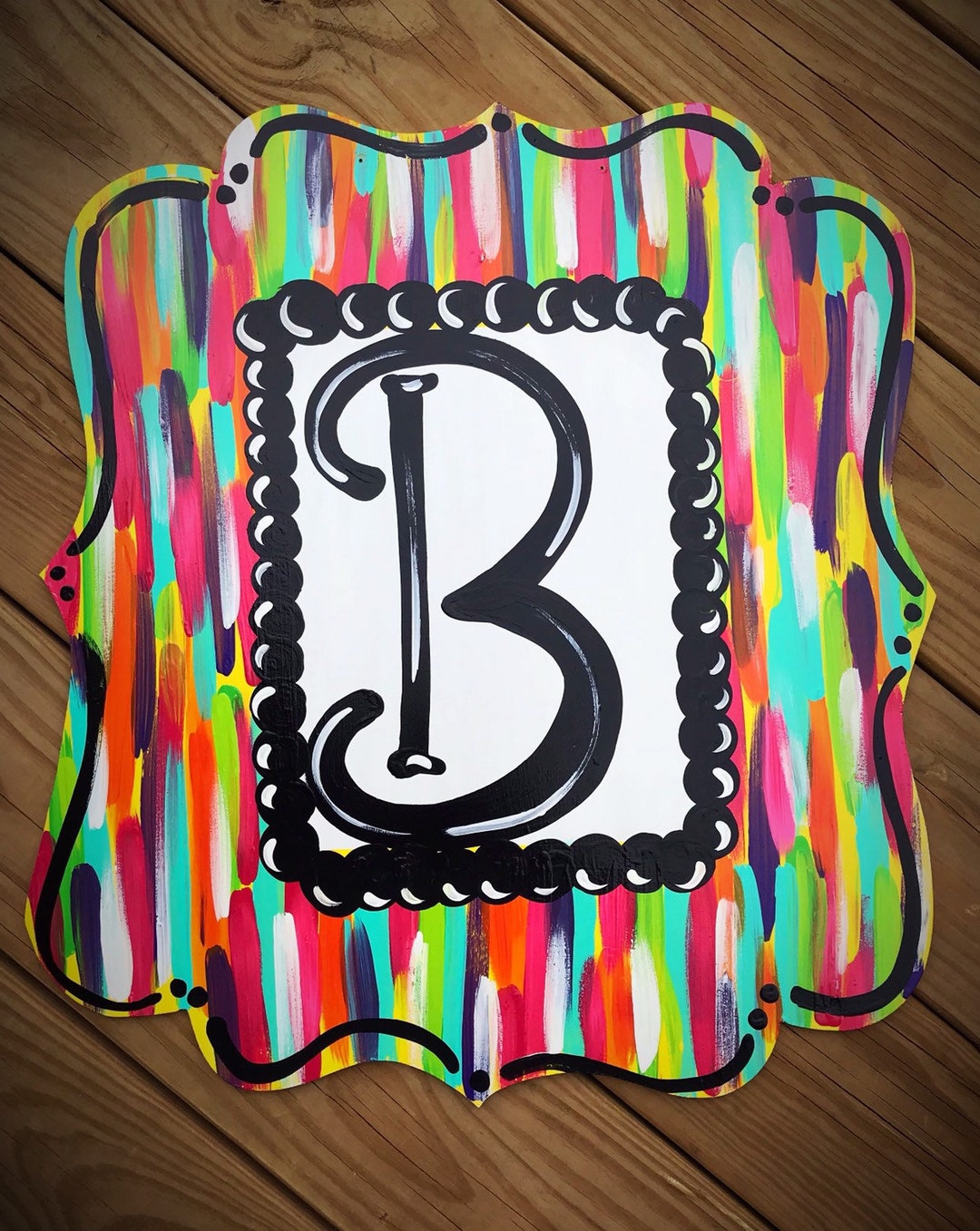 Whimsical Door Hanger, Colorful, Spring, Summer, All Year, Handmade ...