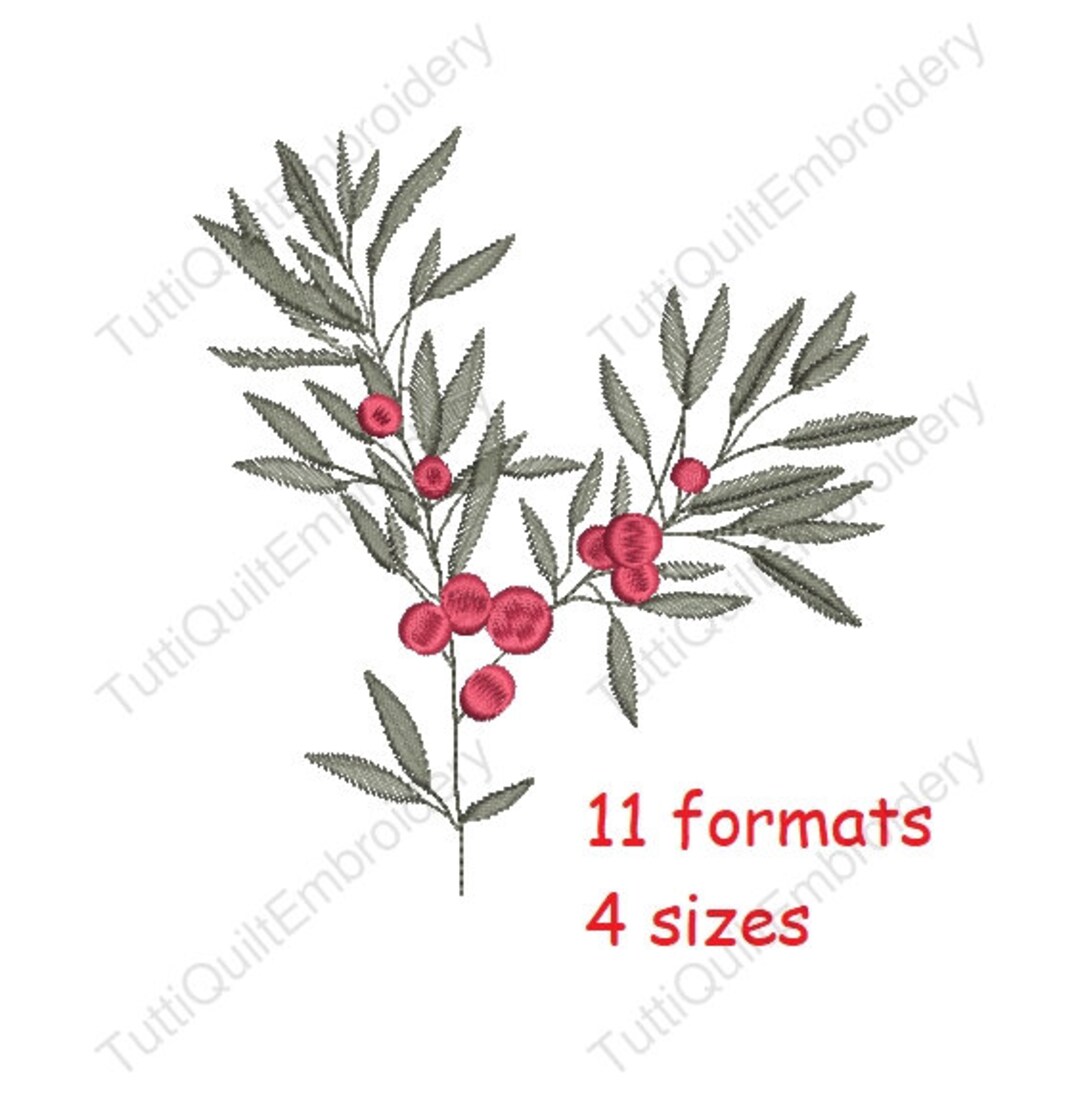 Red Currant Berry Embroidery Design Napkins Embroidery Pattern - Etsy