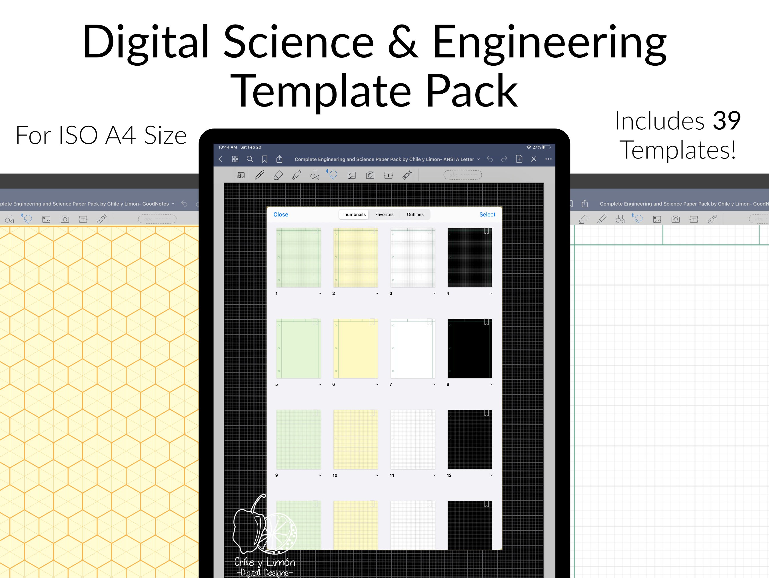 Ultimate Science and Engineering Digital Paper Pack ISO A4 Size Study ...