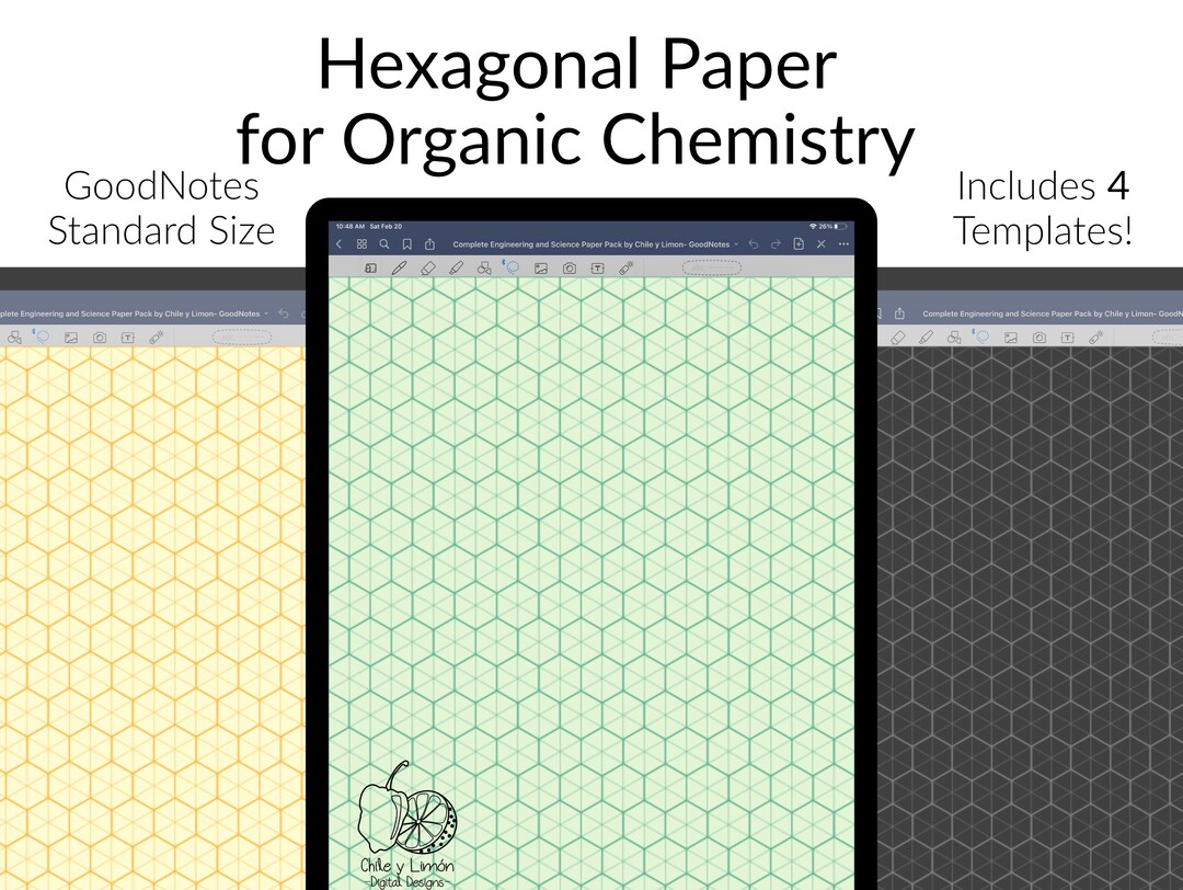 Hexagonal Paper for Organic Chemistry |student Note Taking Printable ...