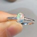 Natural White Fire Opal Ring Raw Opal Ring Fire Opal - Etsy