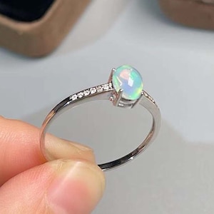 Natural White Fire Opal Ring Raw Opal Ring Fire Opal - Etsy