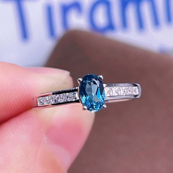 Blue Topaz Ring - Etsy
