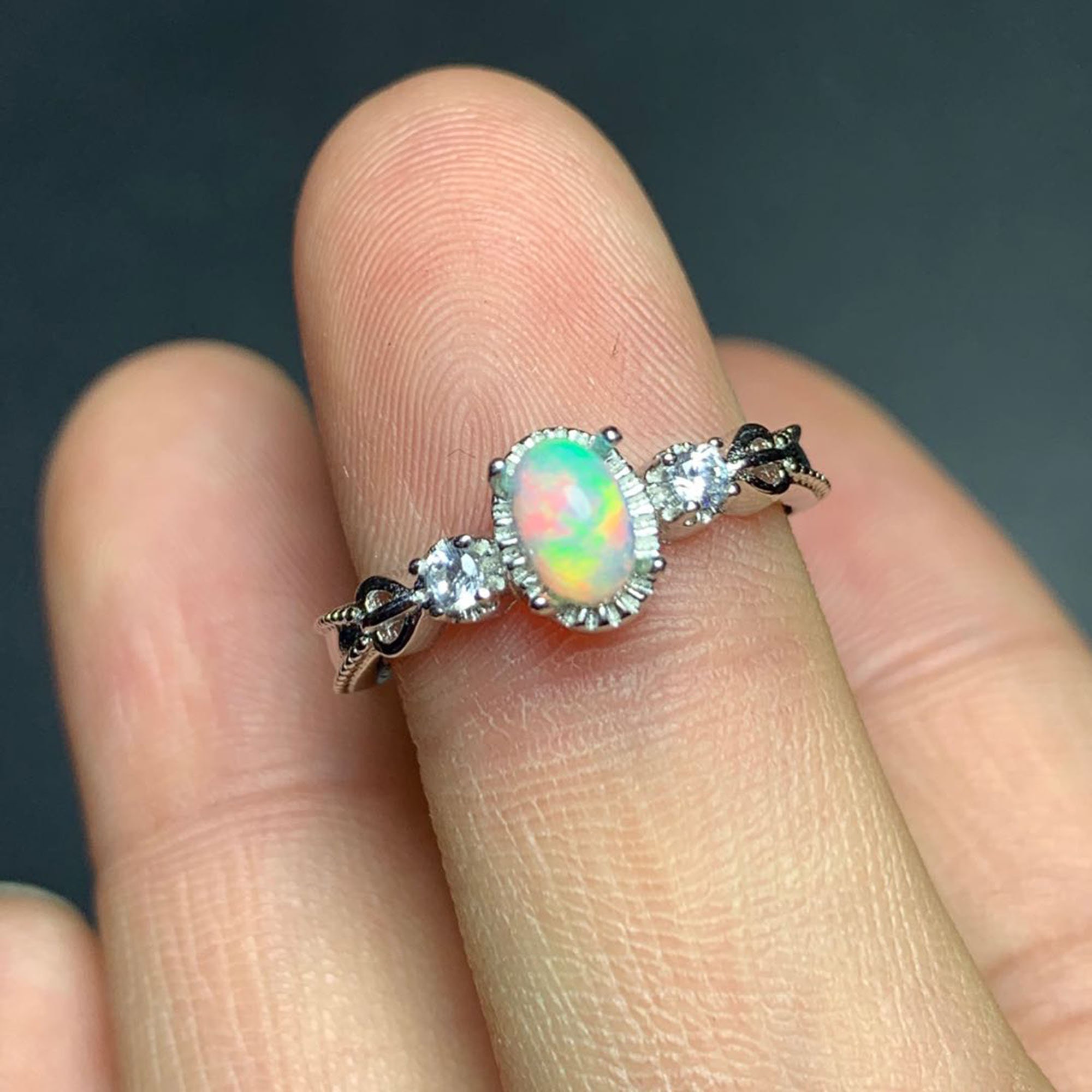 Natural Opal Ring Raw Opal Ring Women Oval Opal Ring | Etsy