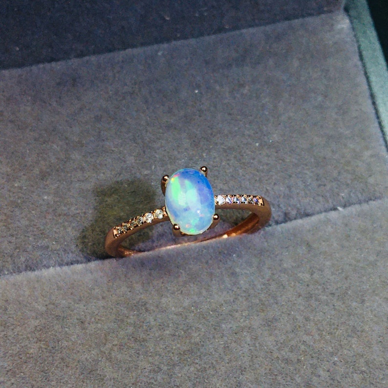 Natural White Fire Opal Ring Raw opal ring Fire Opal | Etsy