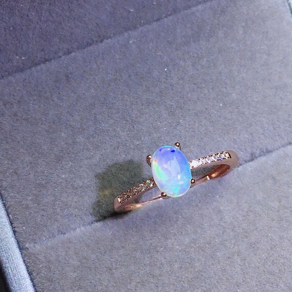 Natural White Fire Opal Ring Raw opal ring Fire Opal | Etsy