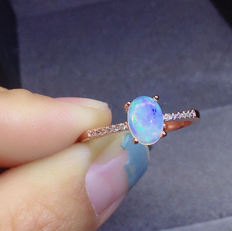 Natural White Fire Opal Ring Raw opal ring Fire Opal | Etsy