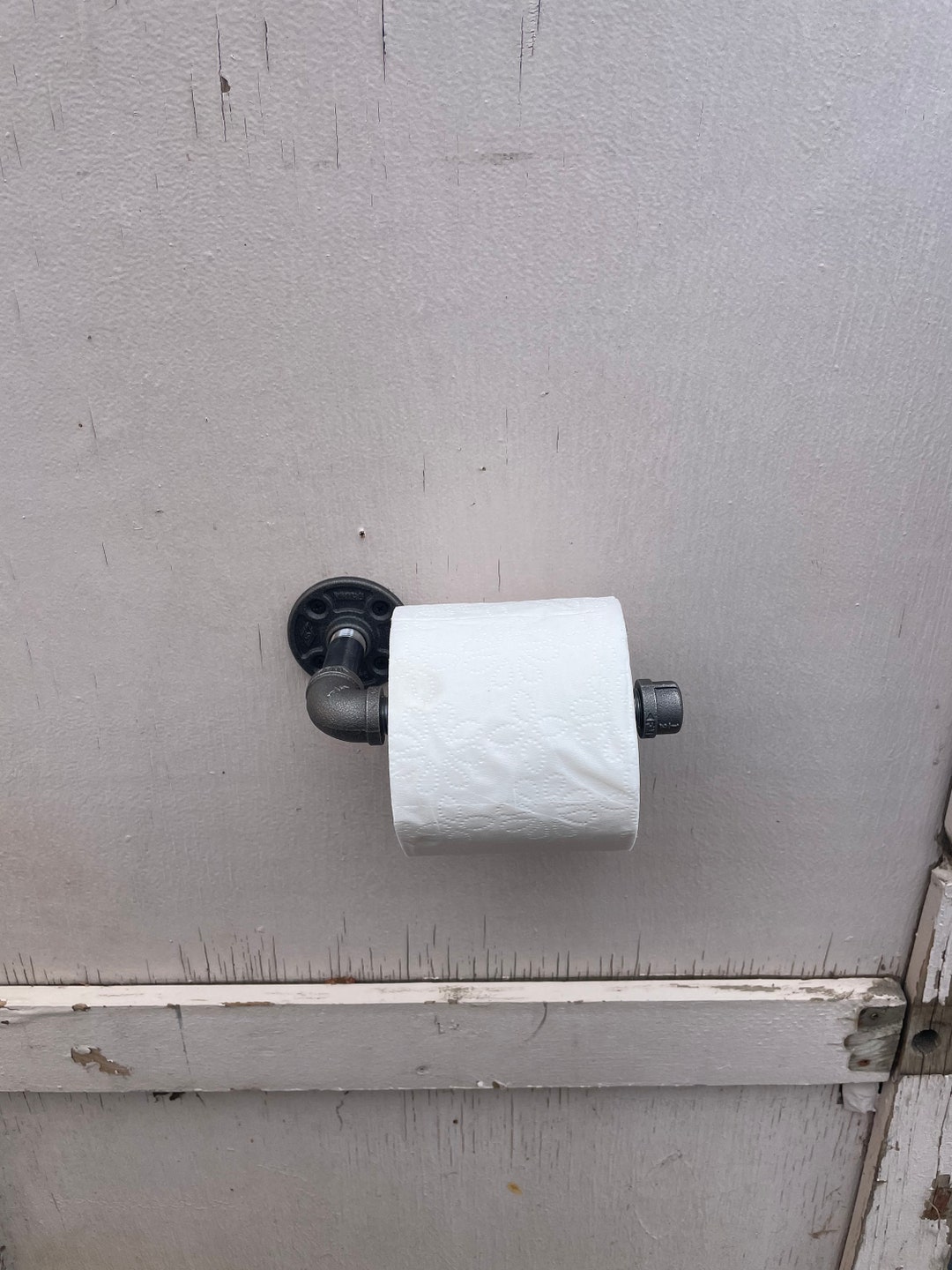 Industrial Metal Pipe Toilet Paper Holder-black/grey Iron & Steel ...