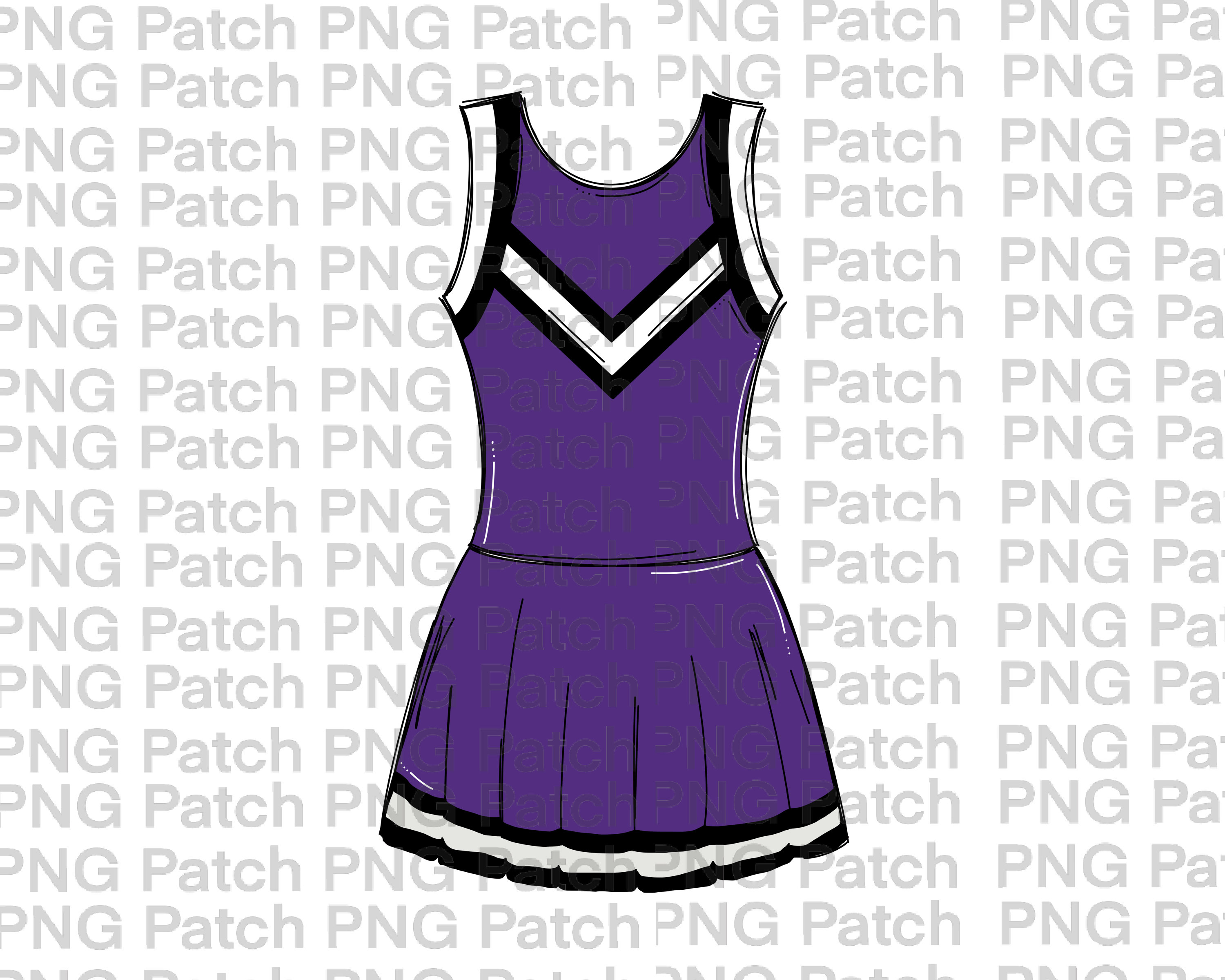Purple and Black Cheer Uniform PNG File, Digital Design, Cheer ...