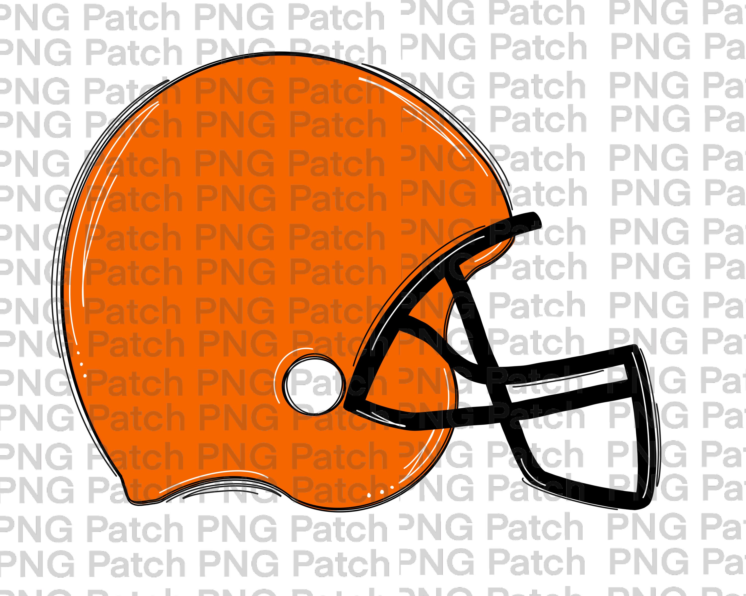 Orange Football Helmet Clipart