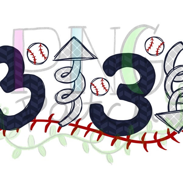 Baseball 3 up 3 Down - Etsy
